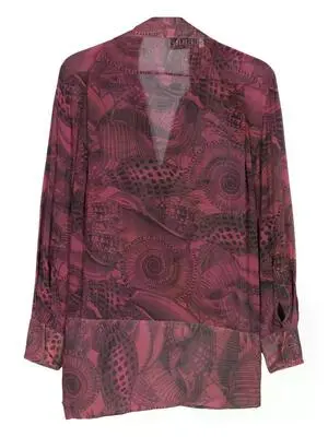 Gianfranco Ferre 2000s Graphic-print Silk Shirt