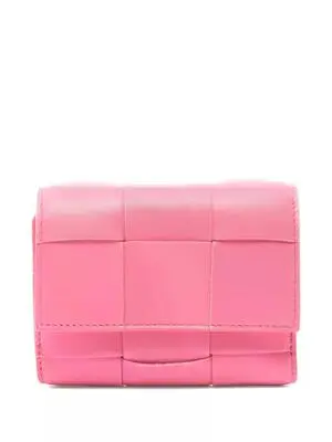 Bottega Veneta 2020s Small Cassette Maxi Intrecciato Wallet - Pink