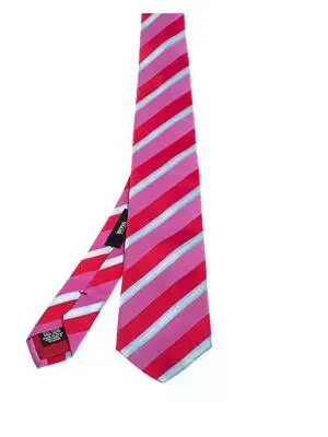 BOSS Striped Silk Tie - Red