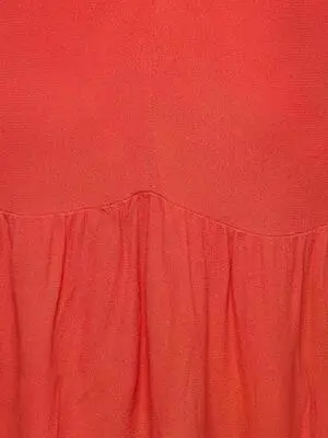 Sandro Sleeveless Ruffle-hem Midi Dress - Red