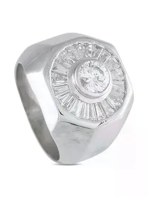 LB EXCLUSIVE 18k White Gold Diamond Ring - Silver