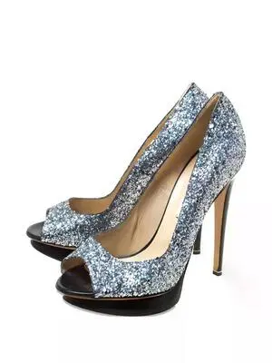 NICHOLAS KIRKWOOD 130mm Glittered Peep-toe Pumps