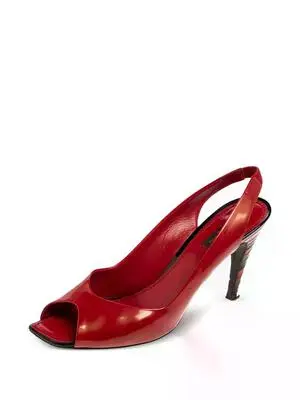 LOUIS VUITTON 100mm Leather Slingback Pumps