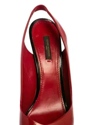 LOUIS VUITTON 100mm Leather Slingback Pumps
