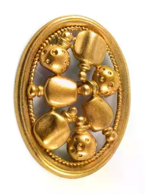 Dior 1990s Perfume Bottle Brooch - Gold