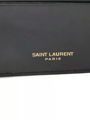 Saint Laurent Cassandre Bi-fold Leather Wallet - Black