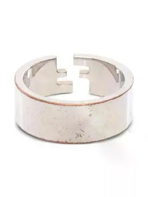 Fendi 00s Ff-logo Metal Ring