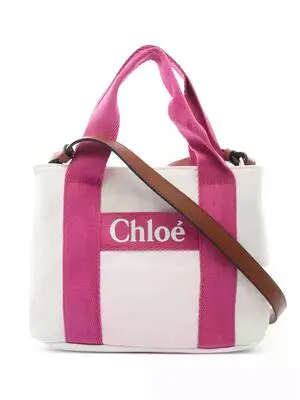 Chloé Canvas Tote Bag - White