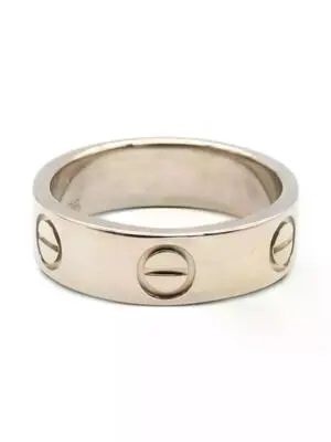 Cartier 2010s 18k White Gold Love Ring Silver