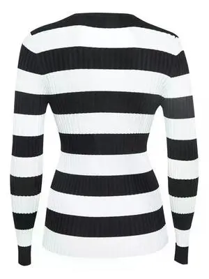 Cynthia Rowley Ribbed Stripe Sweater