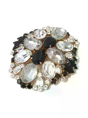 GIANFRANCO FERRE 1980s Rhinestone-Embellished Brooch