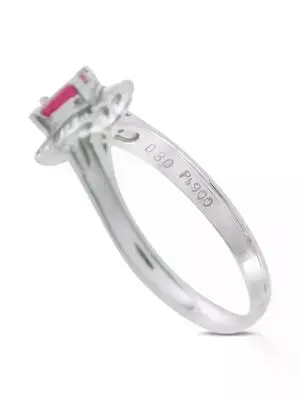 LB EXCLUSIVE Platinum, Diamond, And Ruby Ring