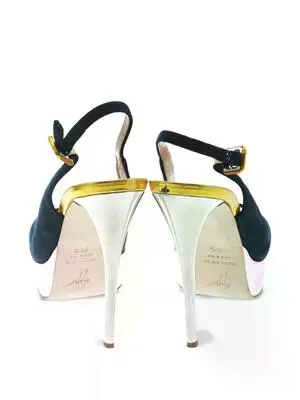 GIUSEPPE ZANOTTI 120mm Suede Platform Slingback Sandals