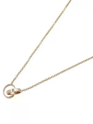 CARTIER 2010s 18k Rose Baby Love Necklace - Gold
