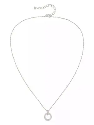 Nina Ricci 1980s Crystal-embellished Pendant Necklace - Silver
