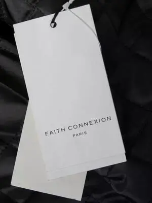 Faith Connexion Moto Leopard-panel Leather Jacket