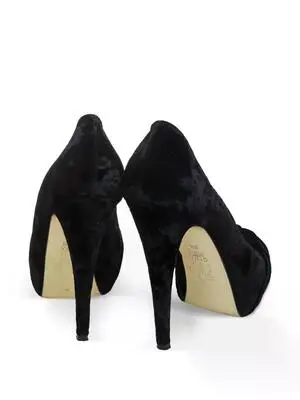 GINA 130mm Claire Peep Toe Pumps - Black