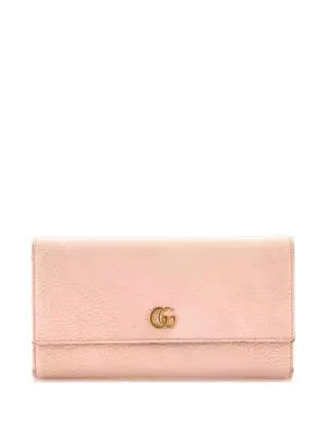 Gucci Gg Marmont Leather Continental Wallet - Pink