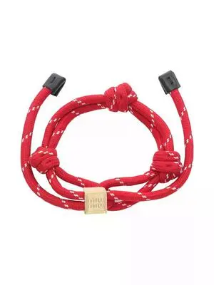 Miu Miu Logo-plaque Bracelet - Red