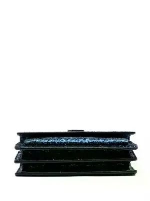 Saint Laurent 2016 Small Glittered Leather Monogram Sunset Crossbody Bag - Blue