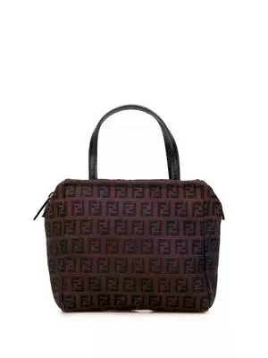 Fendi 2000-2010 Mini Zucchino Canvas Handbag - Brown