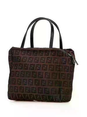 Fendi 2000-2010 Mini Zucchino Canvas Handbag - Brown