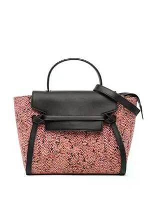 Celine Micro Tweed Belt Satchel - Pink