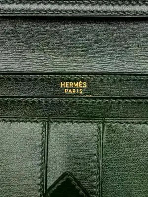 Hermès 1995 Box Calf Bearn Wallet Long Wallets