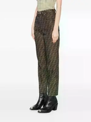 Fendi 1990-2000s Zucca Pattern Trousers