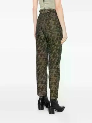 Fendi 1990-2000s Zucca Pattern Trousers
