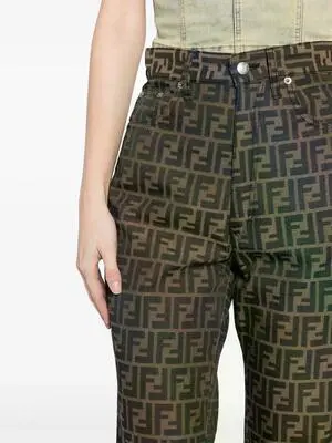 Fendi 1990-2000s Zucca Pattern Trousers