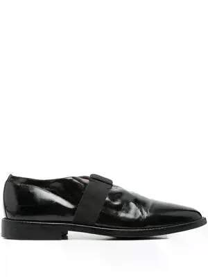 ROMEO GIGLI 1990s Leather Elasticated Strap Loafers