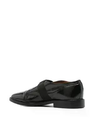 ROMEO GIGLI 1990s Leather Elasticated Strap Loafers