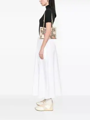 Gucci Gg Supreme Apple Heart Padlock Tote Bag - Brown