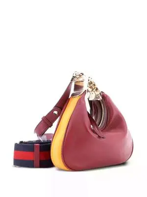 Gucci Attache Shoulder Bag Leather Crossbody - Red