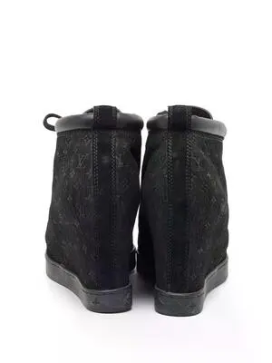 LOUIS VUITTON Leather Wedge Sneakers