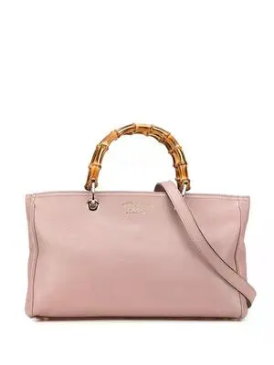 Gucci Medium Calfskin Bamboo Shopper Satchel