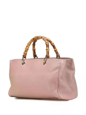 Gucci Medium Calfskin Bamboo Shopper Satchel