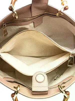 Gucci Medium Calfskin Bamboo Shopper Satchel
