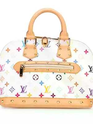 LOUIS VUITTON Monogram Multicolore Alma Pm Handbag - White