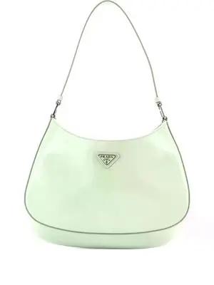 Prada Cleo Shoulder Bag Spazzolato Leather Hobo Bag - Green