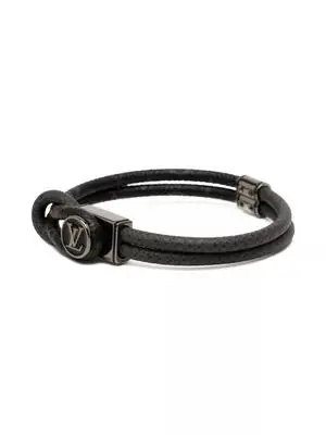LOUIS VUITTON 2023 Monogram Eclipse Taiga Loop It Bracelet