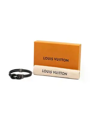 LOUIS VUITTON 2023 Monogram Eclipse Taiga Loop It Bracelet