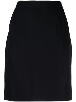 Saint Laurent 1990s High-waisted Pencil Skirt - Blue