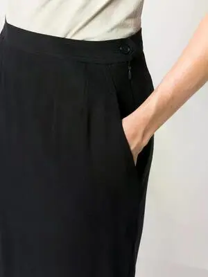 Saint Laurent 1990s High-waisted Pencil Skirt - Blue