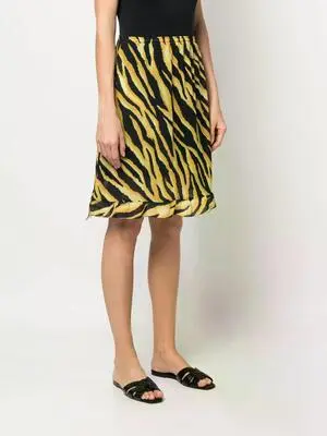 Versace 2000s Tiger Stripe-print Skirt