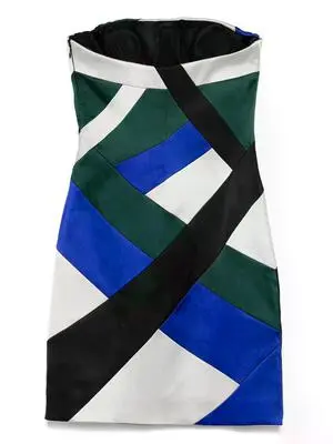Giorgio Armani 2000s Patchwork Mini Dress