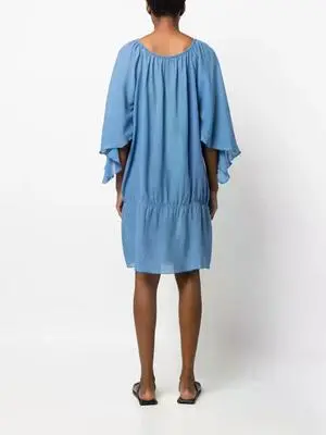 Gianfranco Ferre 2000s Long-sleeved Gathered Dress