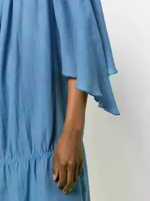 Gianfranco Ferre 2000s Long-sleeved Gathered Dress