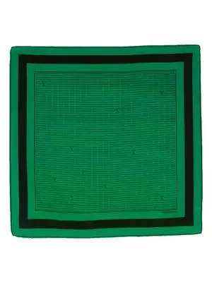 Valentino Garavani 1980s Logo-print Silk Scarf - Green
